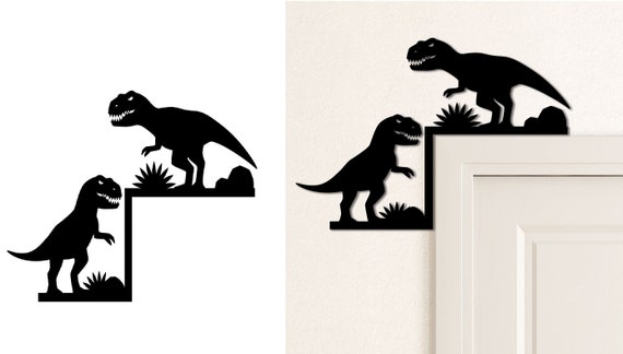 Dinosaur T-rex Door Trim Corner Two Versions Scary and Cute | Etsy