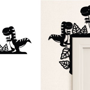 Dinosaur T-rex Door Trim Corner - Two Versions Scary and Cute - Etsy