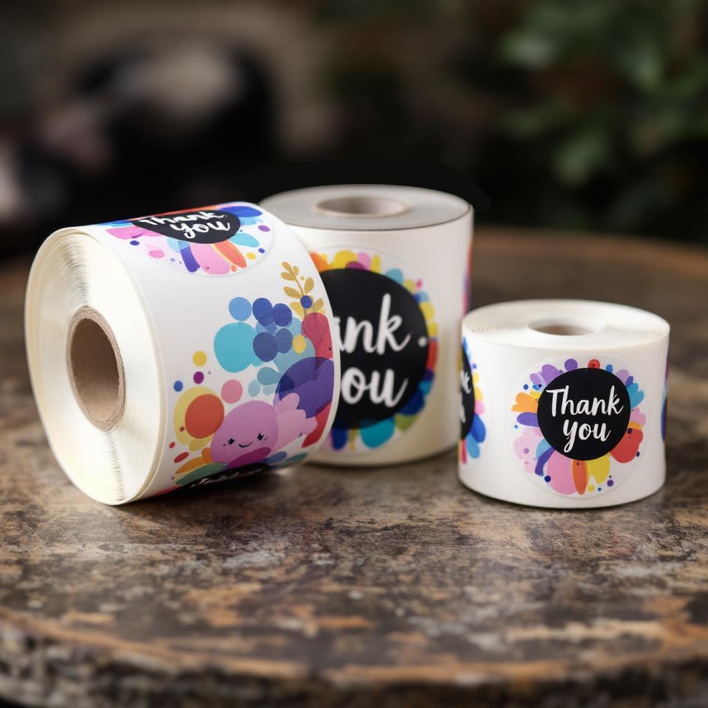 100 Custom Circle Stickers Label Rolls, Design Your Own Labels Any ...