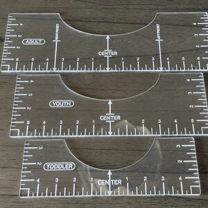 T-shirt Alignment Tool / Ruler / Guide - Premium Sturdy 1/8th Inch Cast ...