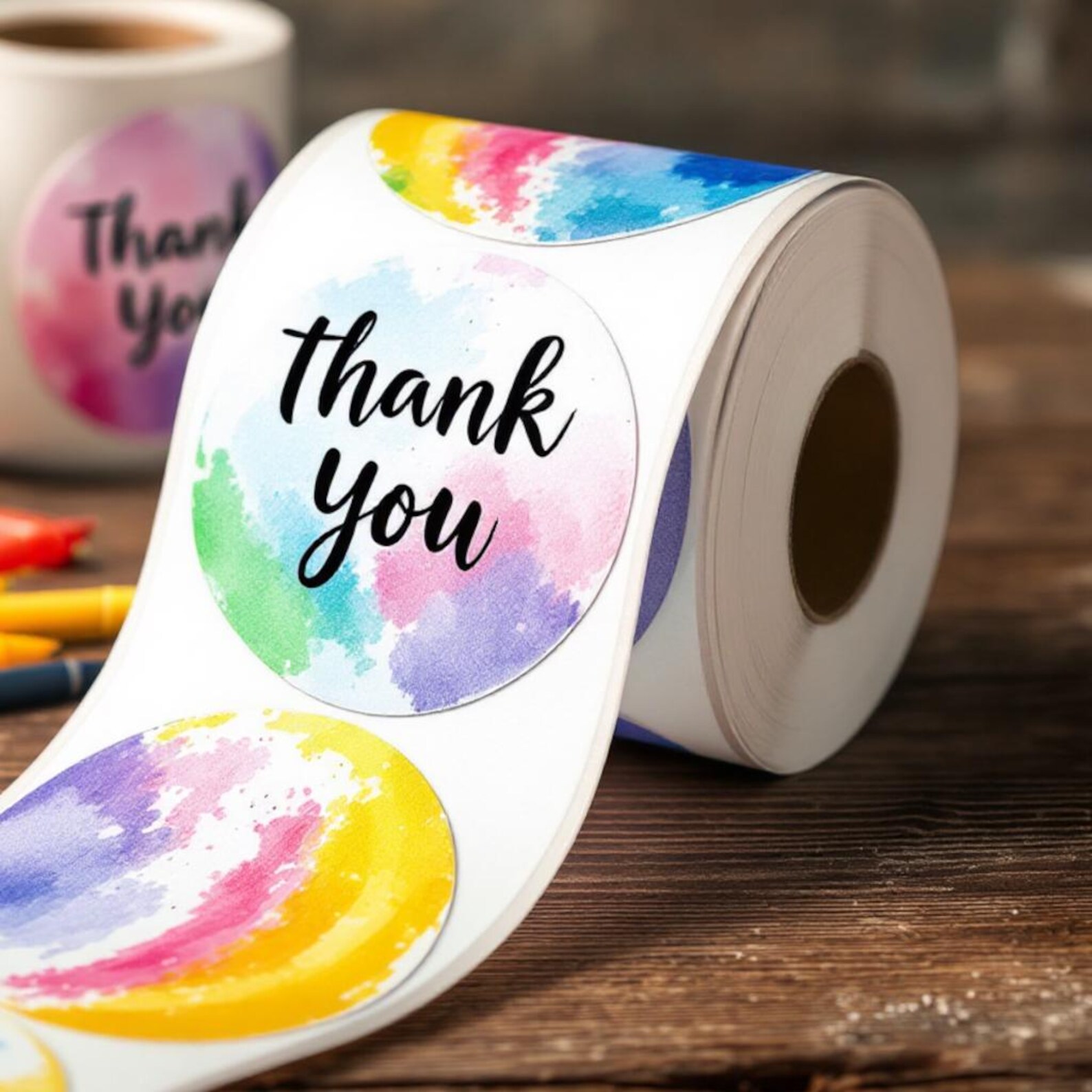 100 Custom Circle Stickers Label Rolls, Design Your Own Labels Any ...