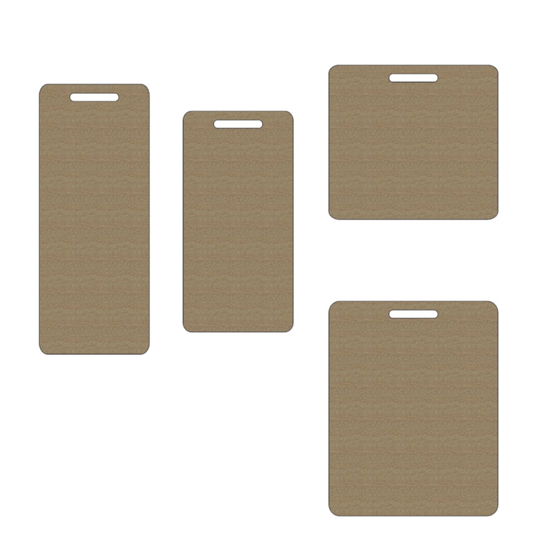 Badge Buddy Blanks - Clear Cast Acrylic, Vertical, Horizontal, Bag Tag ...