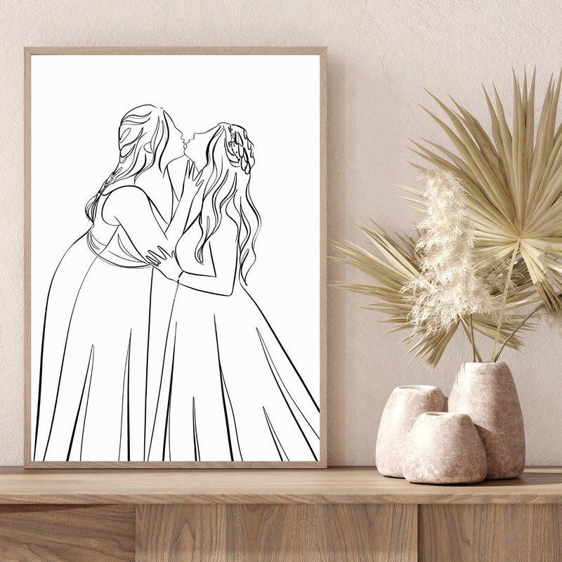 Custom Line Drawing - Etsy