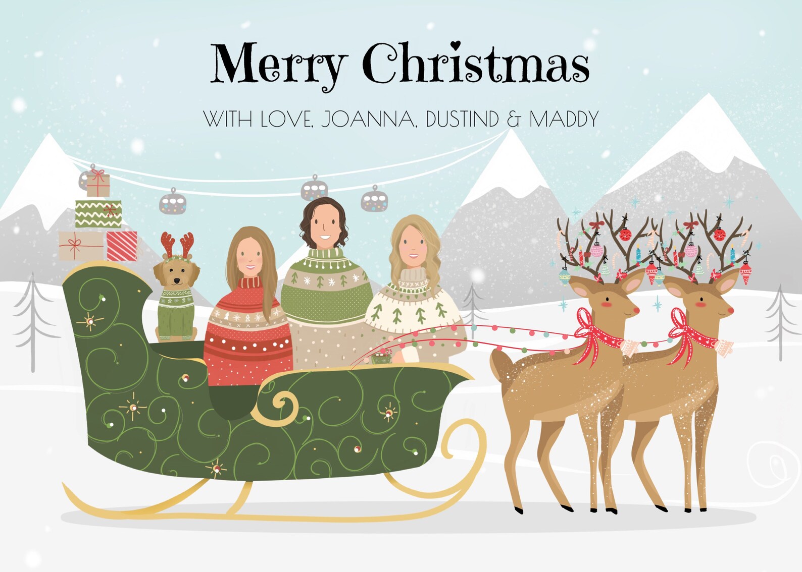Custom Christmas Cards Family Christmas Cards Personalized - Etsy