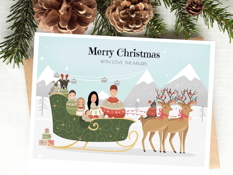 Custom Christmas Cards Family Christmas Cards Personalized - Etsy