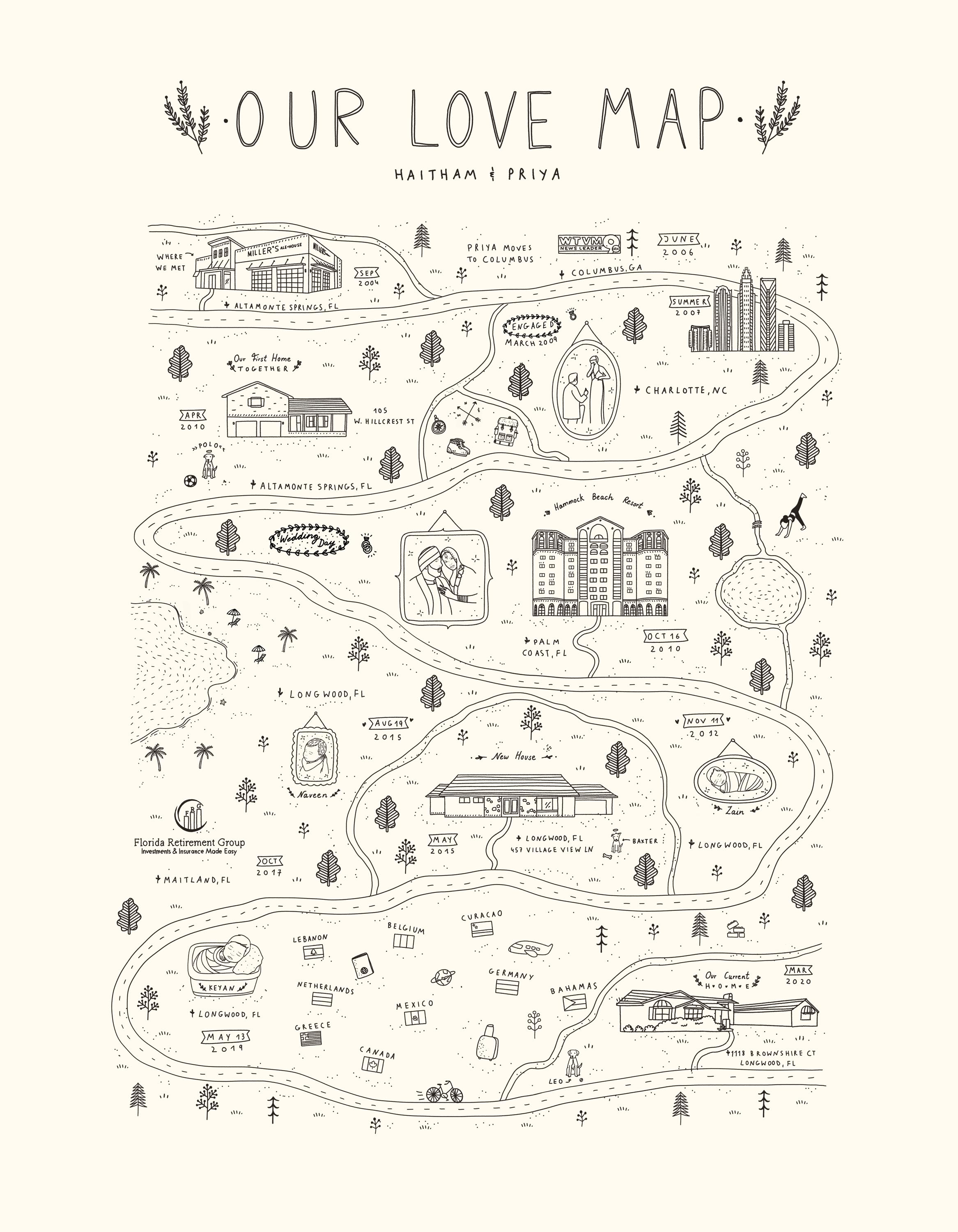 Relationship Map, Story of Us Map, Love Map, Custom Map Our Story Map ...