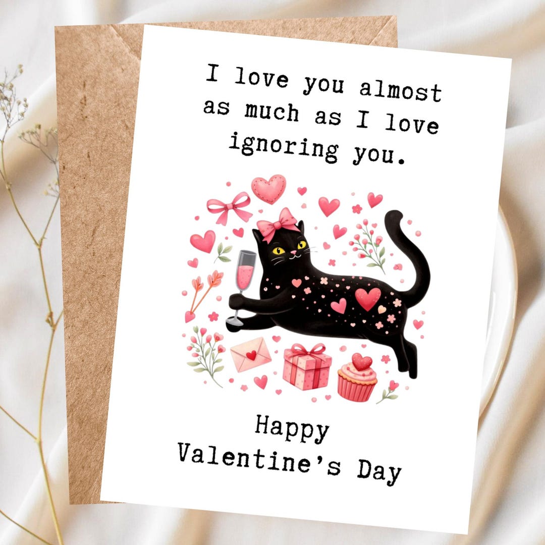 Snarky Valentine’s Day Card, Funny Greeting, Galentine’s Gift - Etsy