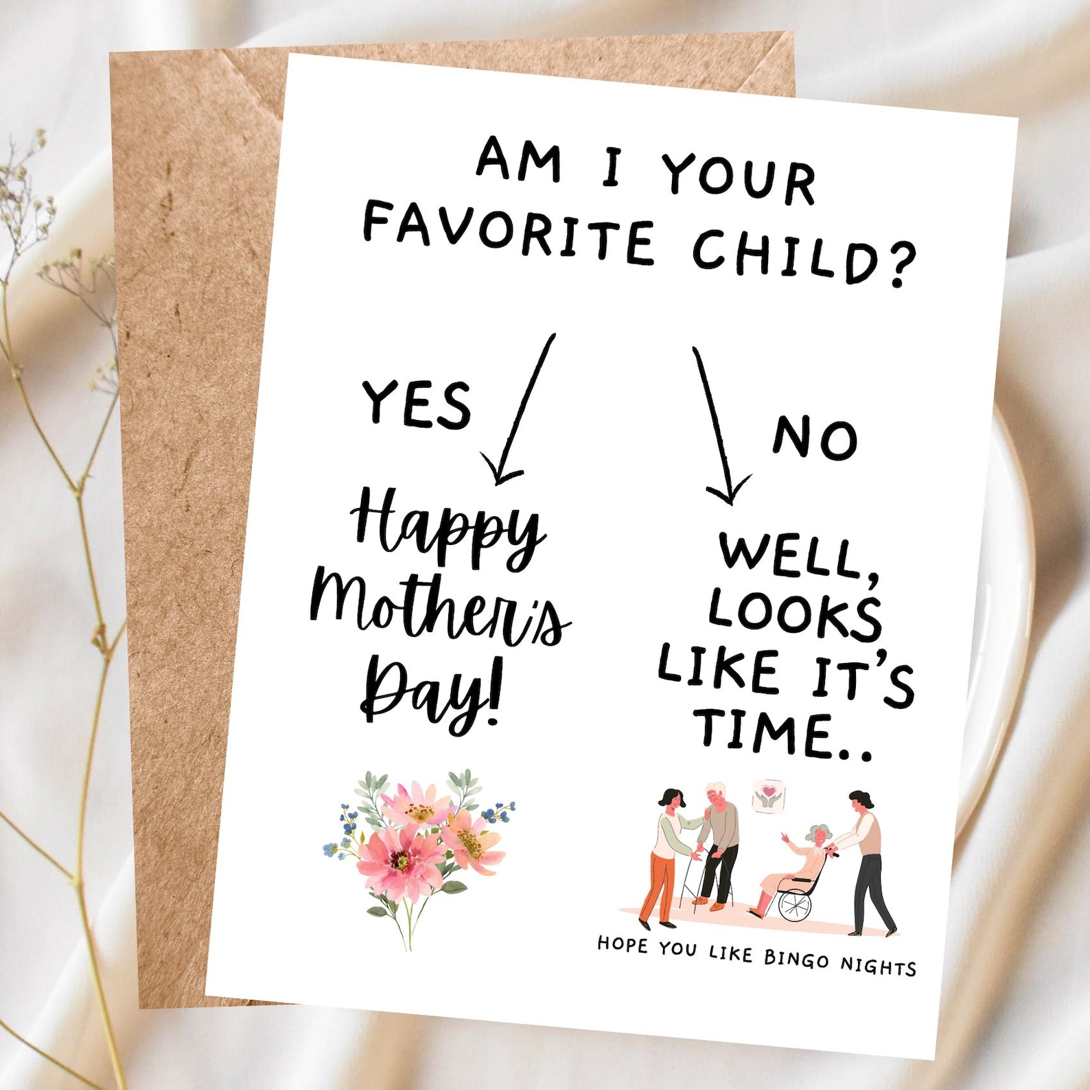 Am I Your Favorite Child?, Funny Mother's Day Card, Nursing Home Humor ...