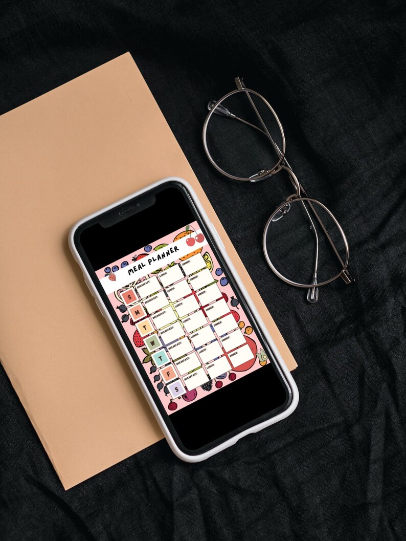 Meal Planner Digital | Weekly Food Diary, Meal Tracker, Food Journal ...