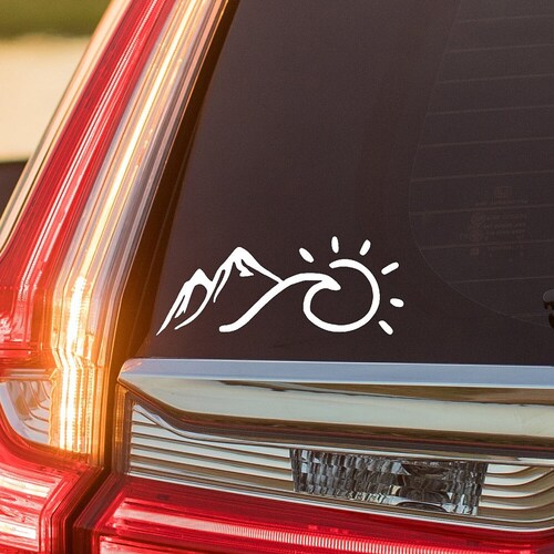 Mountain Ocean Waves Vinyl Decal Car Decal Window Decal - Etsy