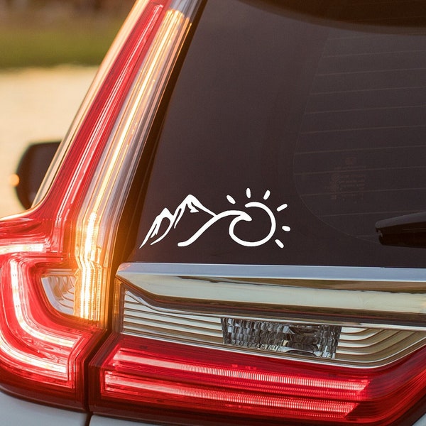 Mountain Car Decal - Etsy