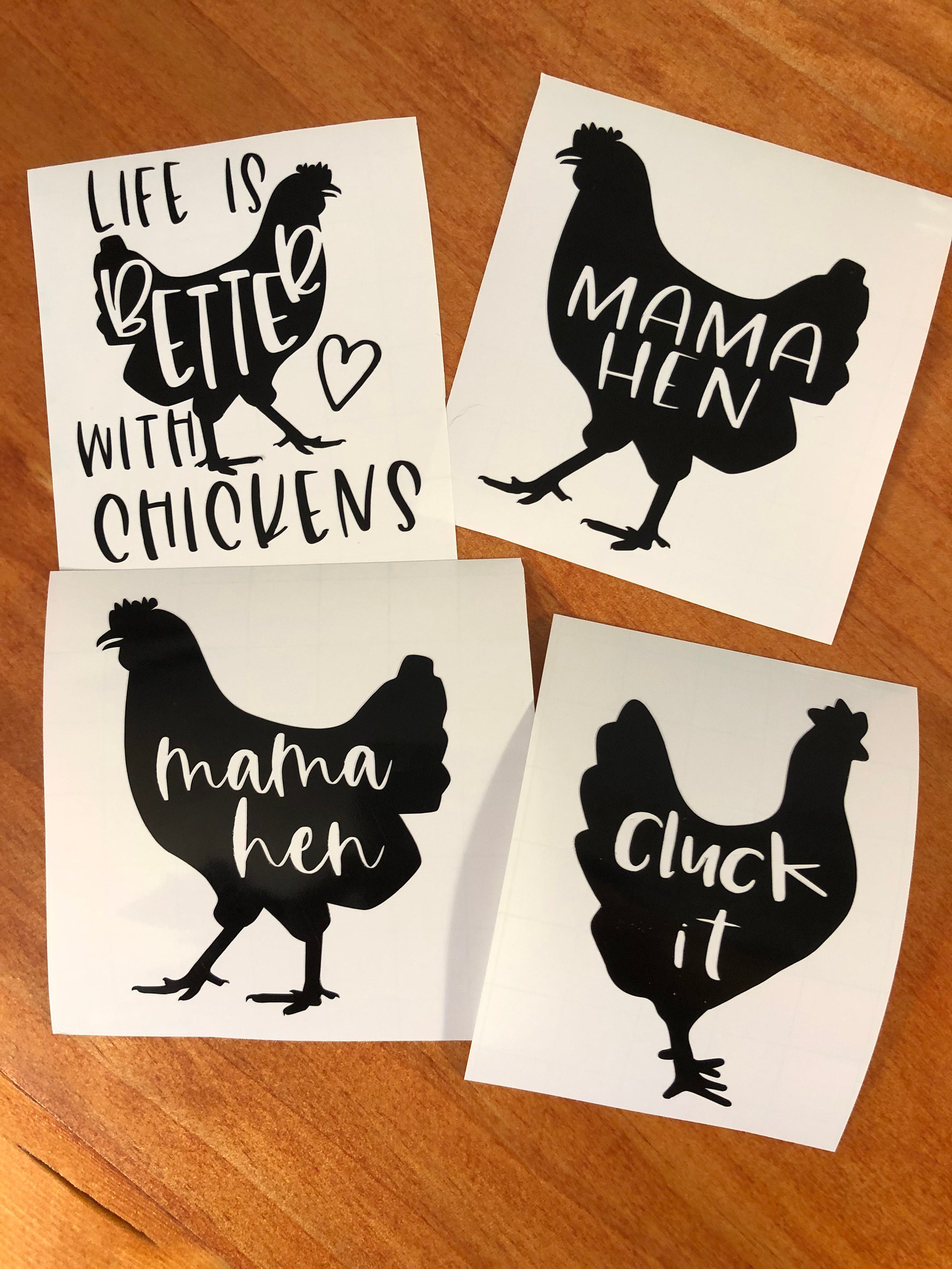 Chicken Life Vinyl Decal Mama Hen Vinyl Decals | Etsy