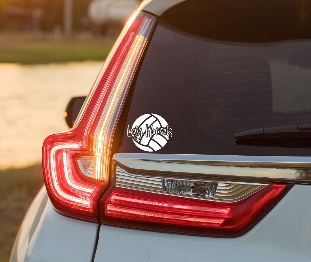 Volleyball Personalized Mascot Car Decal | Volleyball | Personalized ...