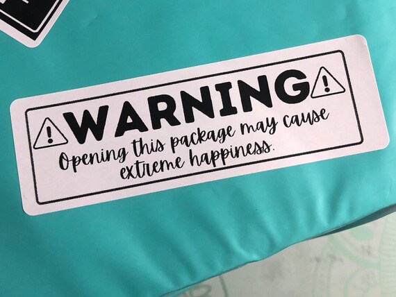 Black and White Warning Opening This Package Will Cause | Etsy