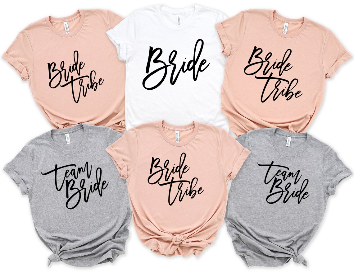 Bride Tribe T-shirts Team Bride T-shirts Bridal Party - Etsy