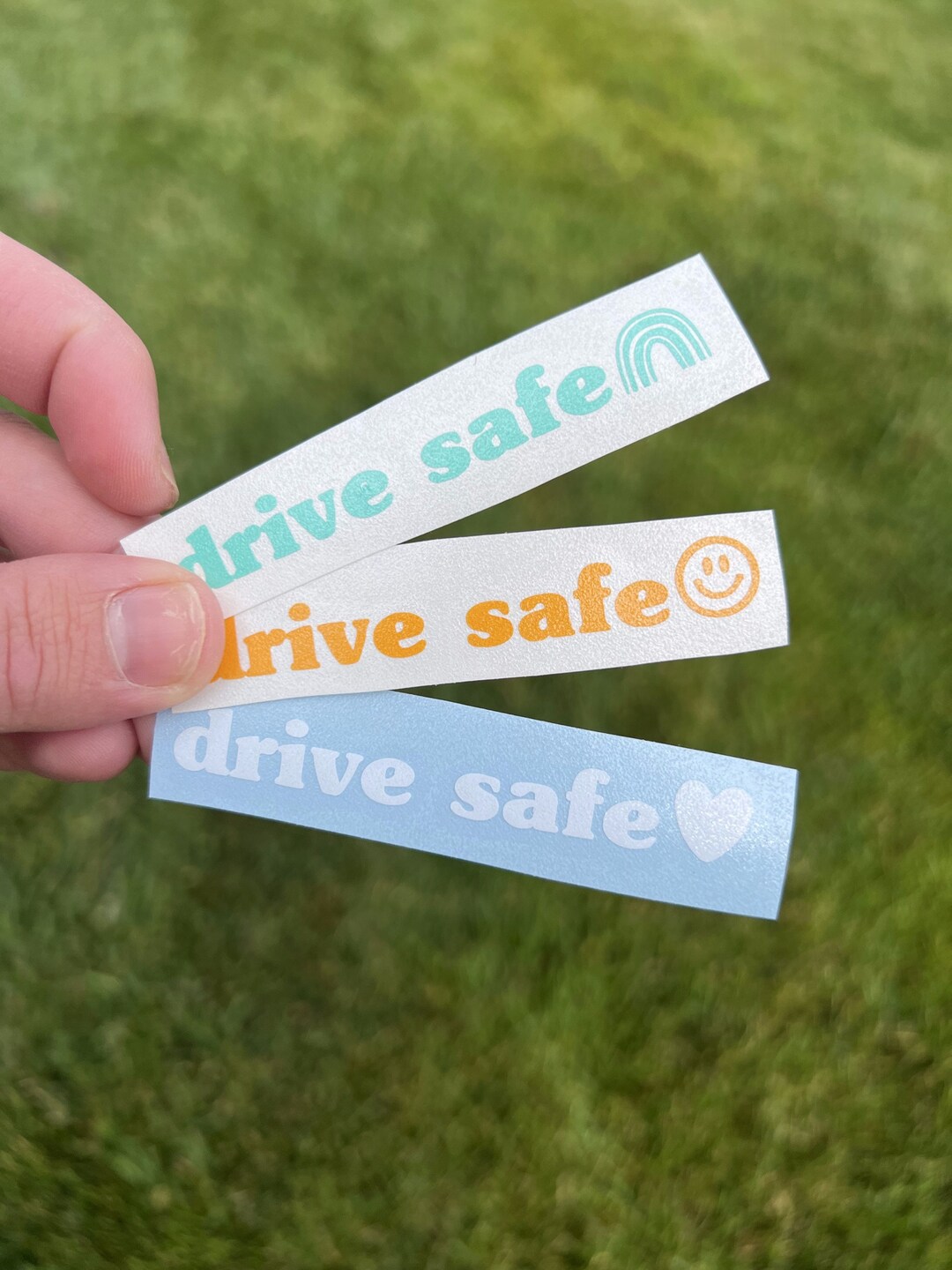 Drive Safe Rear View Mirror Car Decal , Self-affirmation Decals , Drive ...