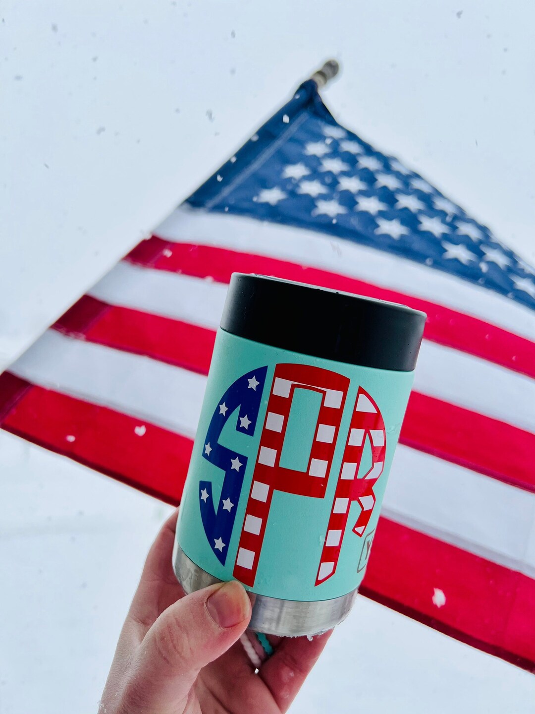 USA Monogram Decal | Patriotic Monogram | American Monogram Decal | Red ...