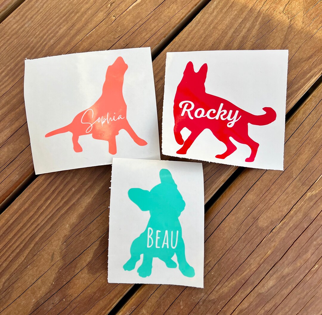 Custom Dog Silhouette Stickers - All Breeds - Car Decals - Yeti ...