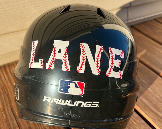 Baseball Helmet Decal, Softball Helmet Decal, Personalized Baseball and ...