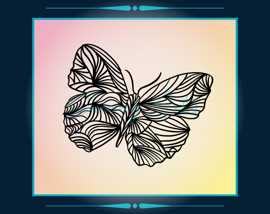 Plotter File SVG DXF Butterfly - Etsy