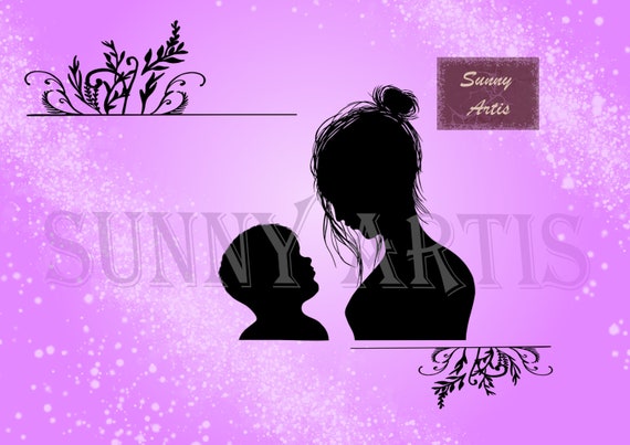 Plotterdatei SVG DXF Mutter Kind - Etsy.de