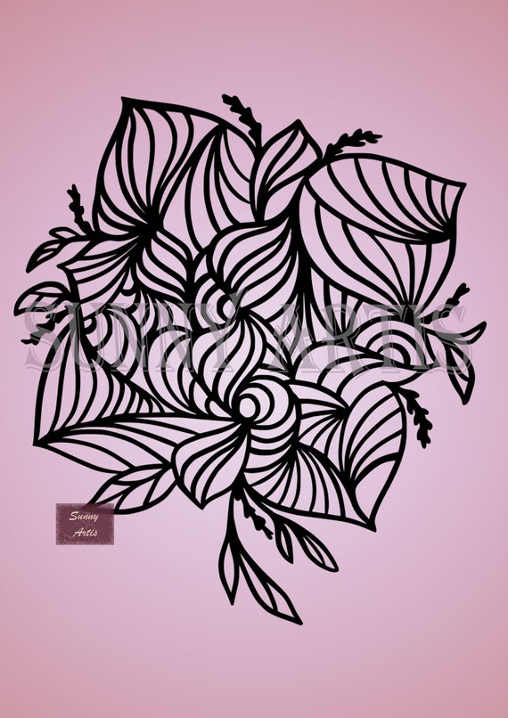 Plotterdatei SVG DXF Blume - Etsy.de