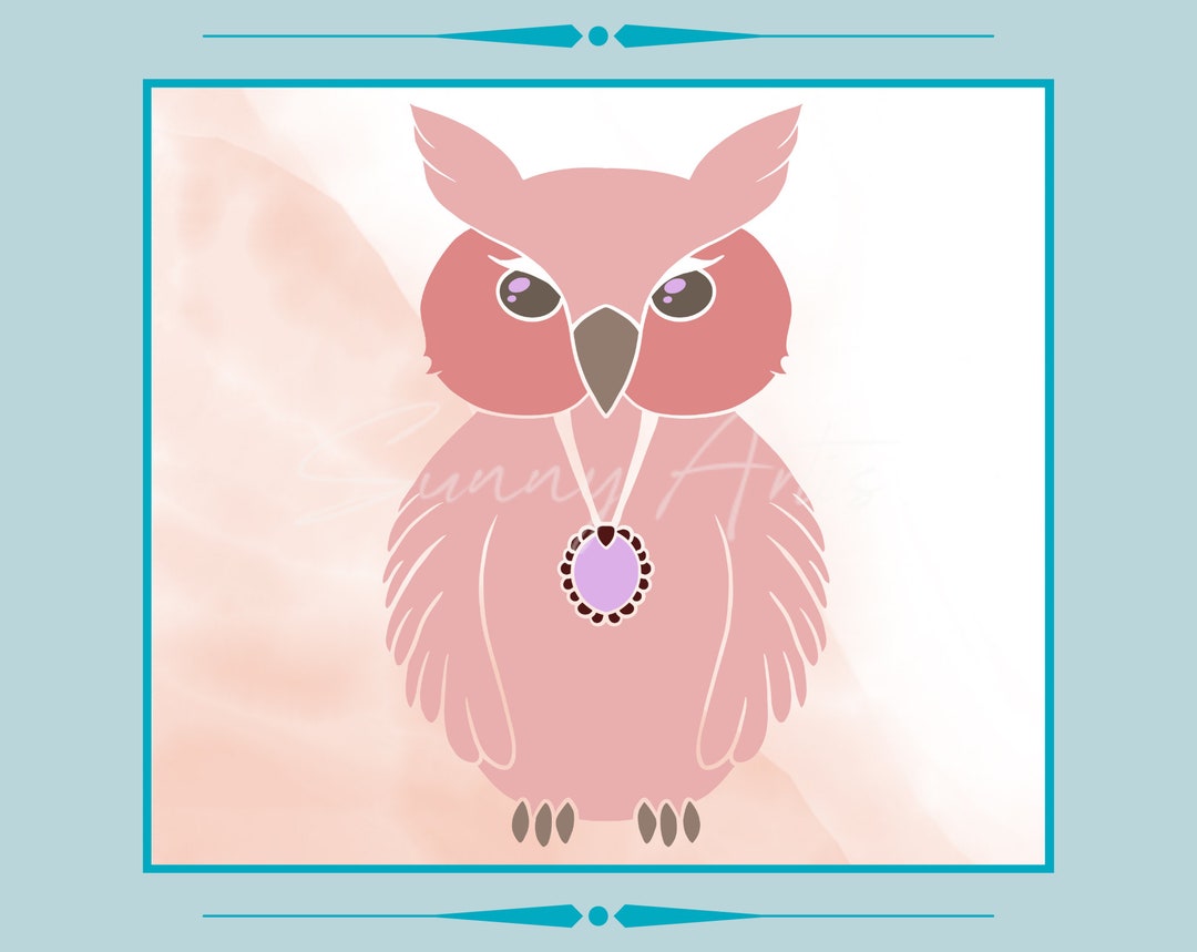 Plotterdatei SVG DXF Eule mit Kette - Etsy.de