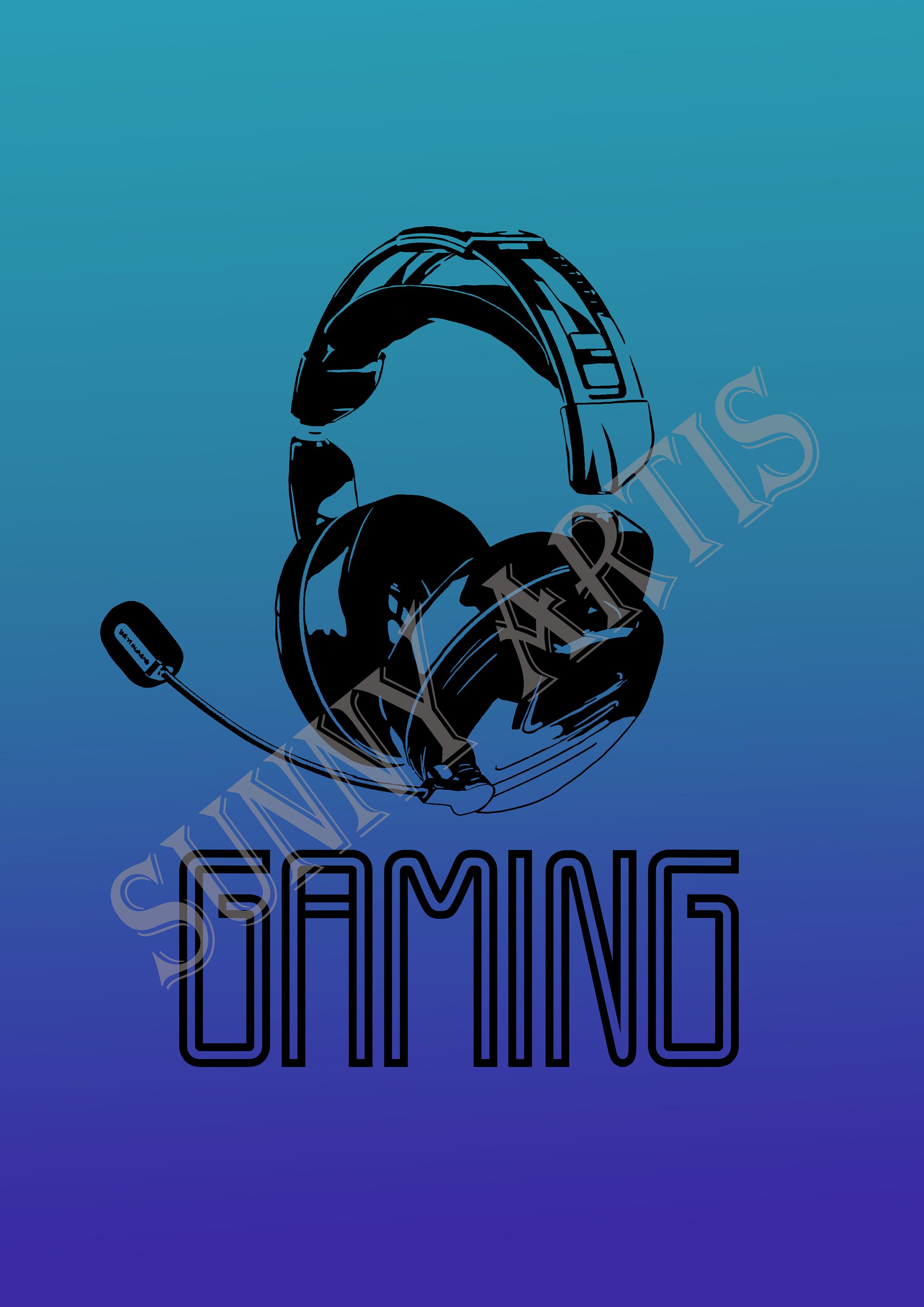 Plotter File SVG DXF Headset Gaming | Etsy