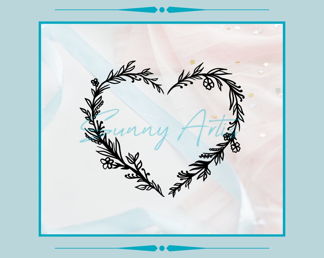 Plotter File SVG DXF Blossom Heart Love - Etsy