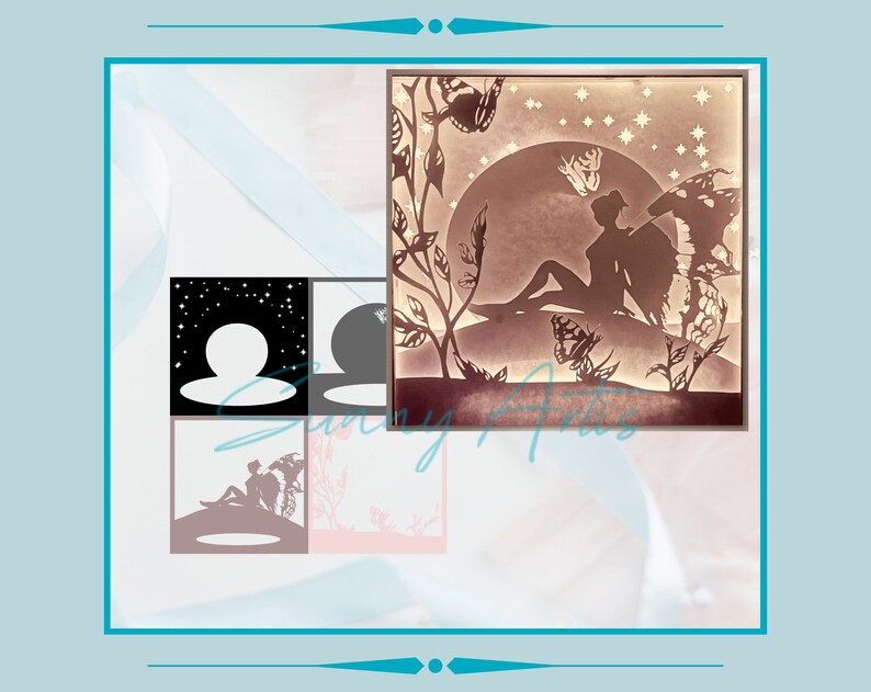 Shadowbox SVG DXF Plotter File Fairy Butterfly - Etsy