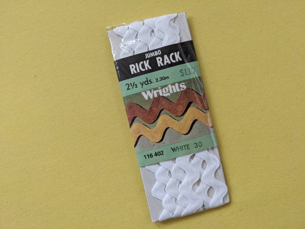 Vintage Jumbo Rick Rack Original Packaging Various Colors to Choose ...