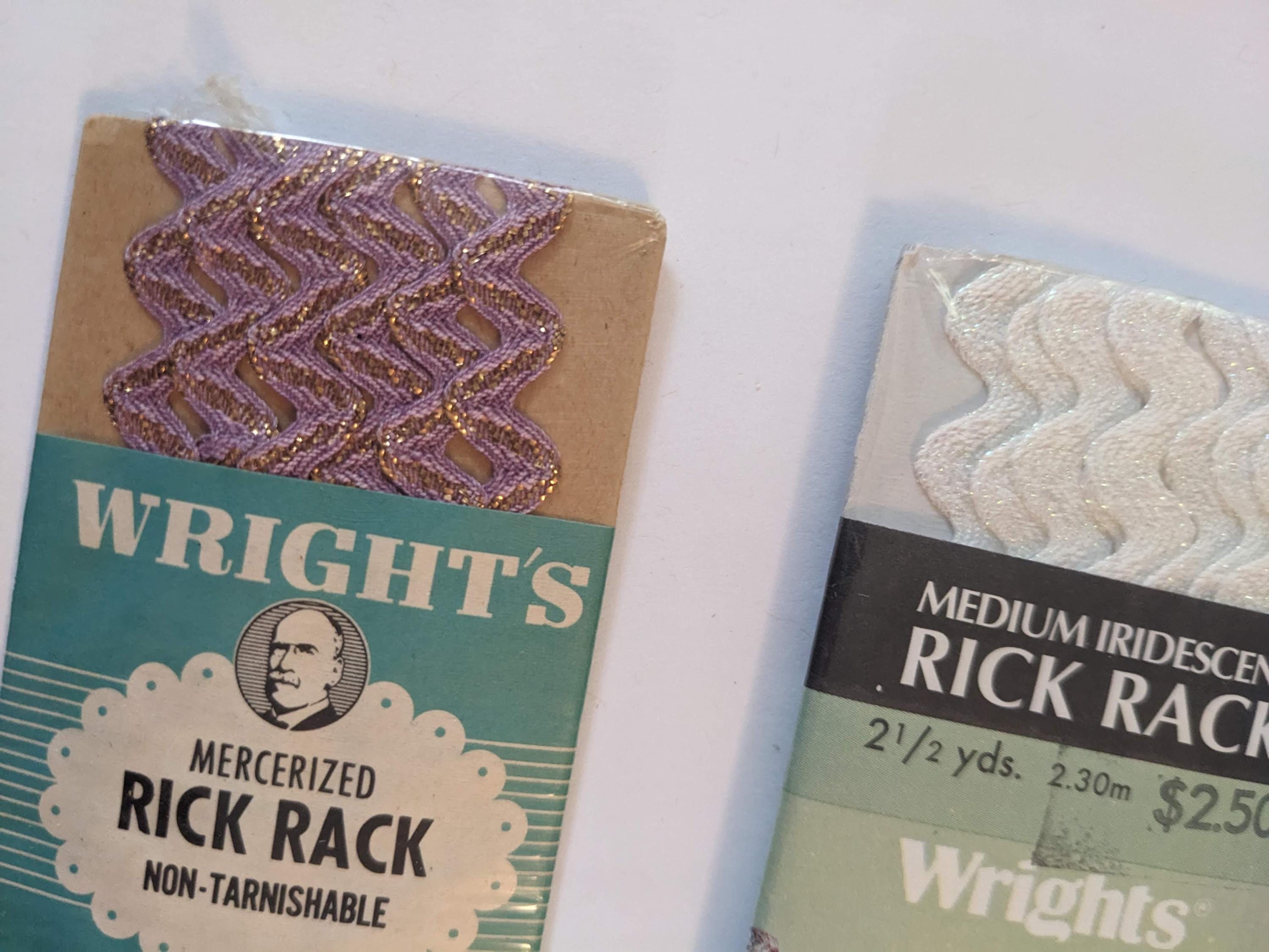 Vintage Metallic Rick Rack Original Packaging Various Colors to Choose ...