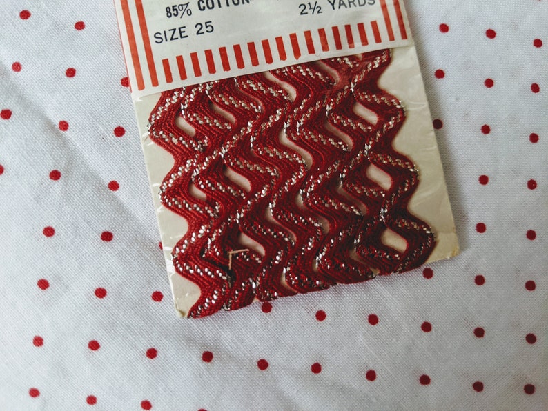 Vintage Metallic Rick Rack Original Packaging Various Colors to Choose ...
