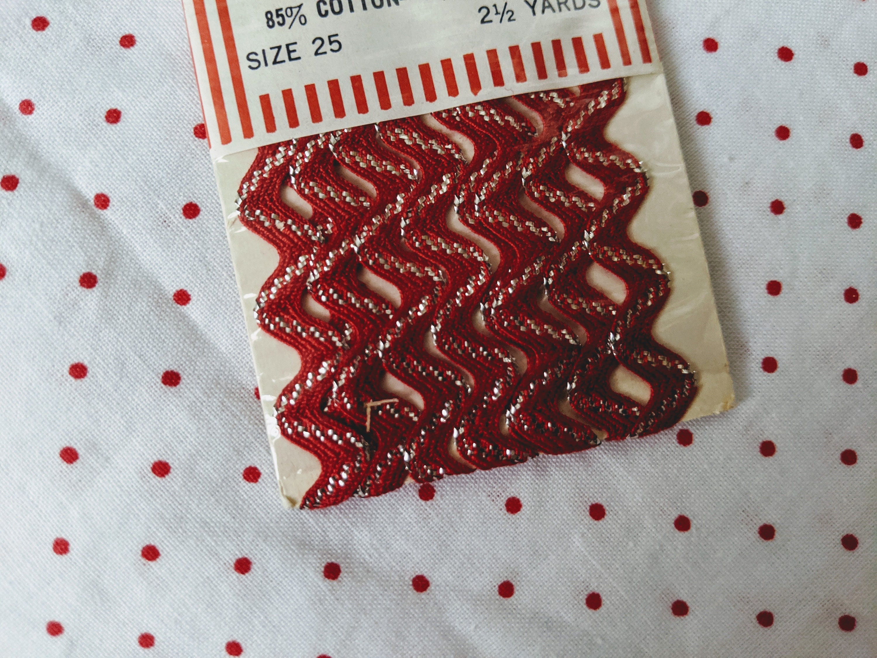 Vintage Metallic Rick Rack Original Packaging Various Colors to Choose ...