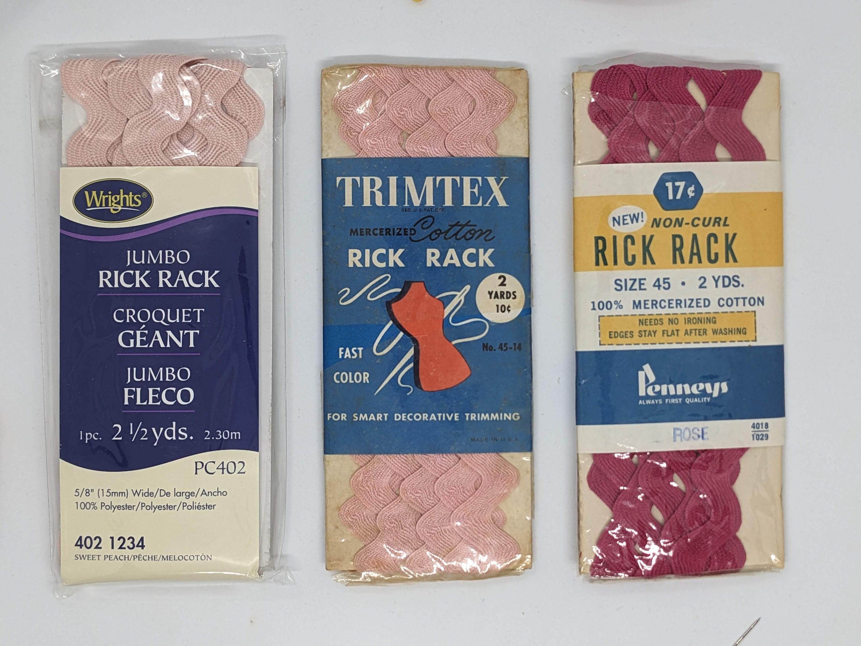 Vintage Jumbo Rick Rack - Original Packaging - Various Colors to Choose ...