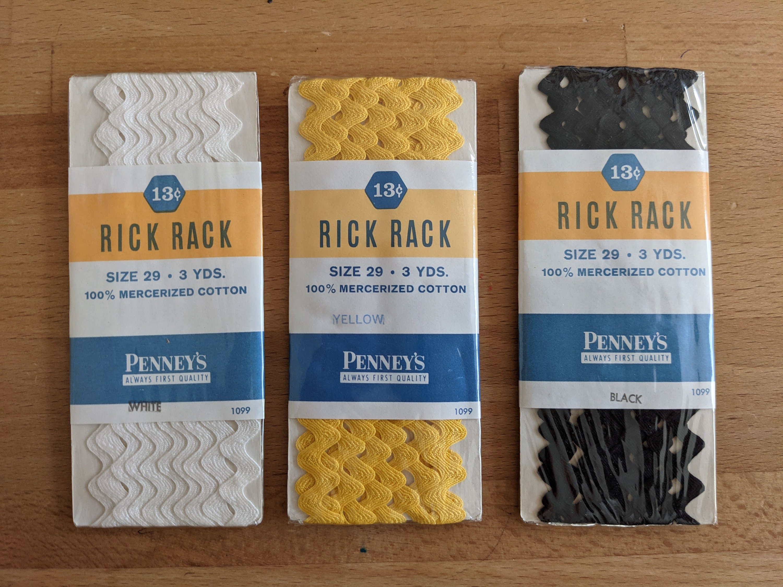 Vintage Medium Rick Rack Original Packaging Various Colors/brands to ...