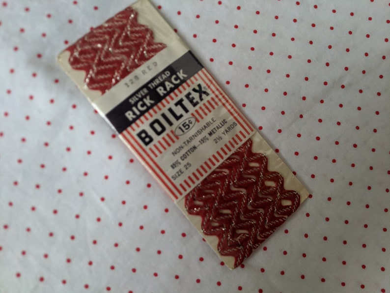 Vintage Metallic Rick Rack Original Packaging Various Colors to Choose ...