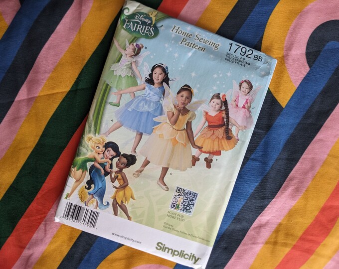 Simplicity Disney Fairies Sewing Pattern Simplicity 1792 BB Sizes US 4 ...