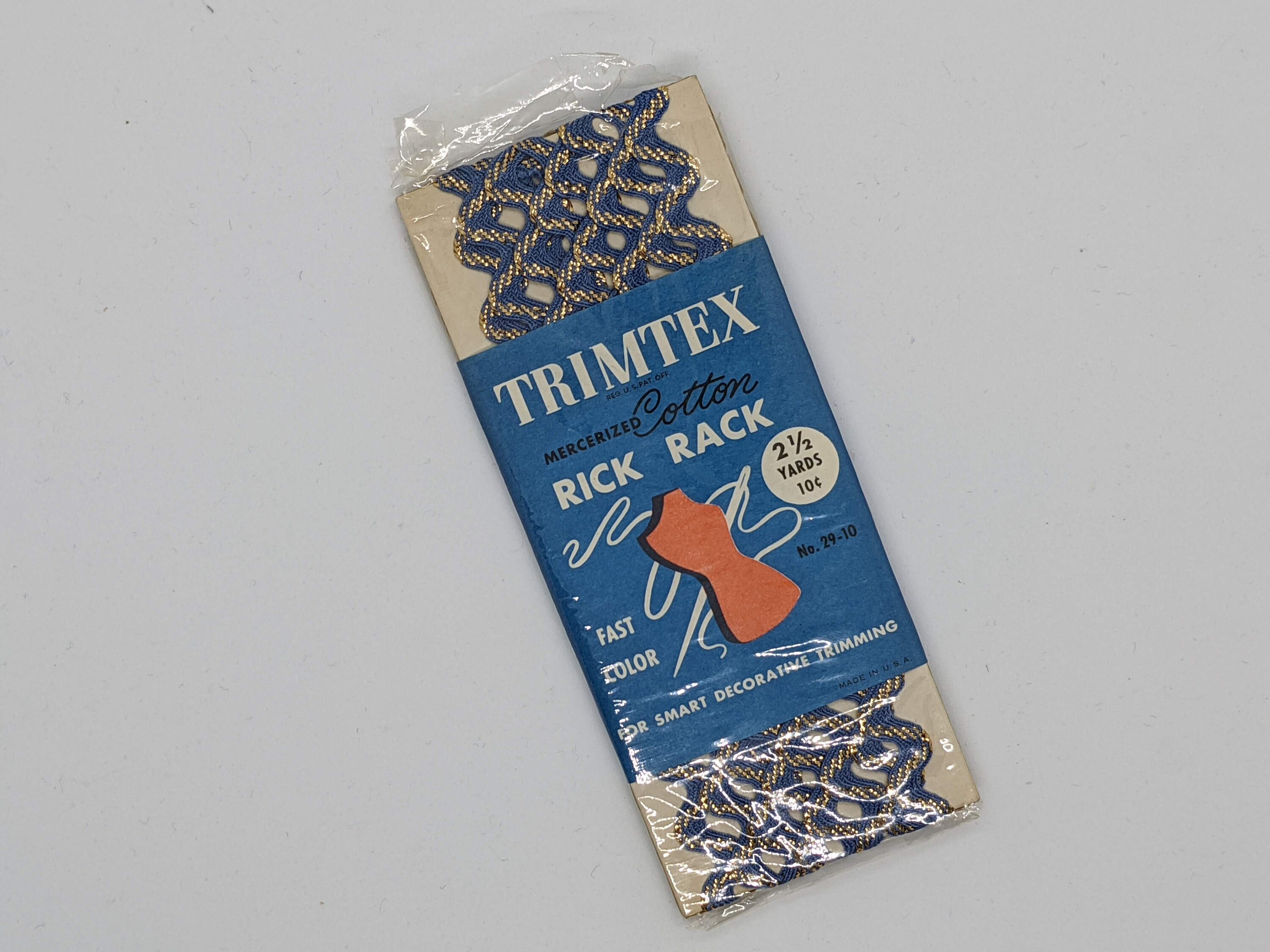 Vintage Metallic Rick Rack Original Packaging Various Colors to Choose ...