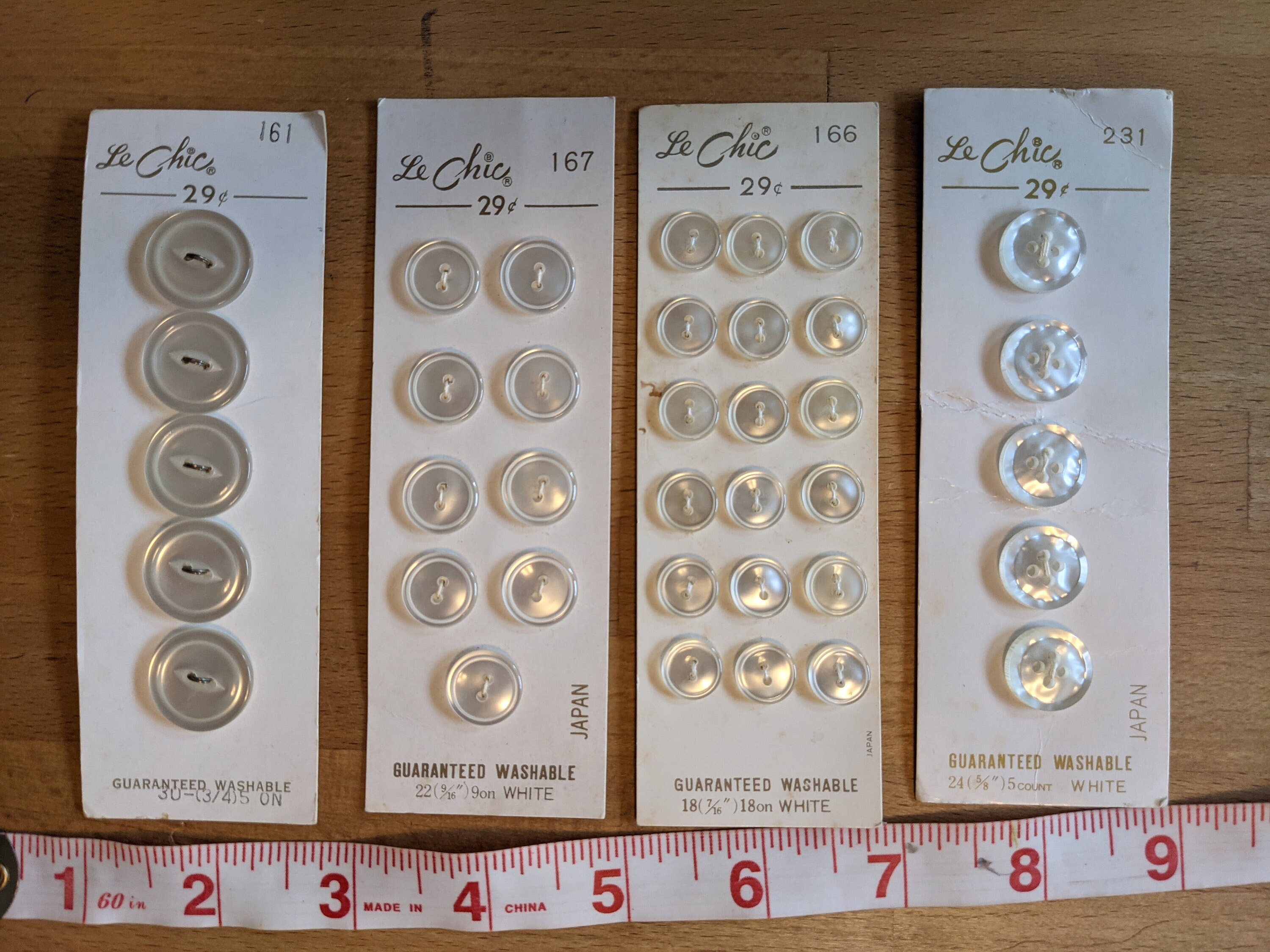 Vintage WHITE Buttons Various Sizes Colors Take Your Pick for Your Next ...