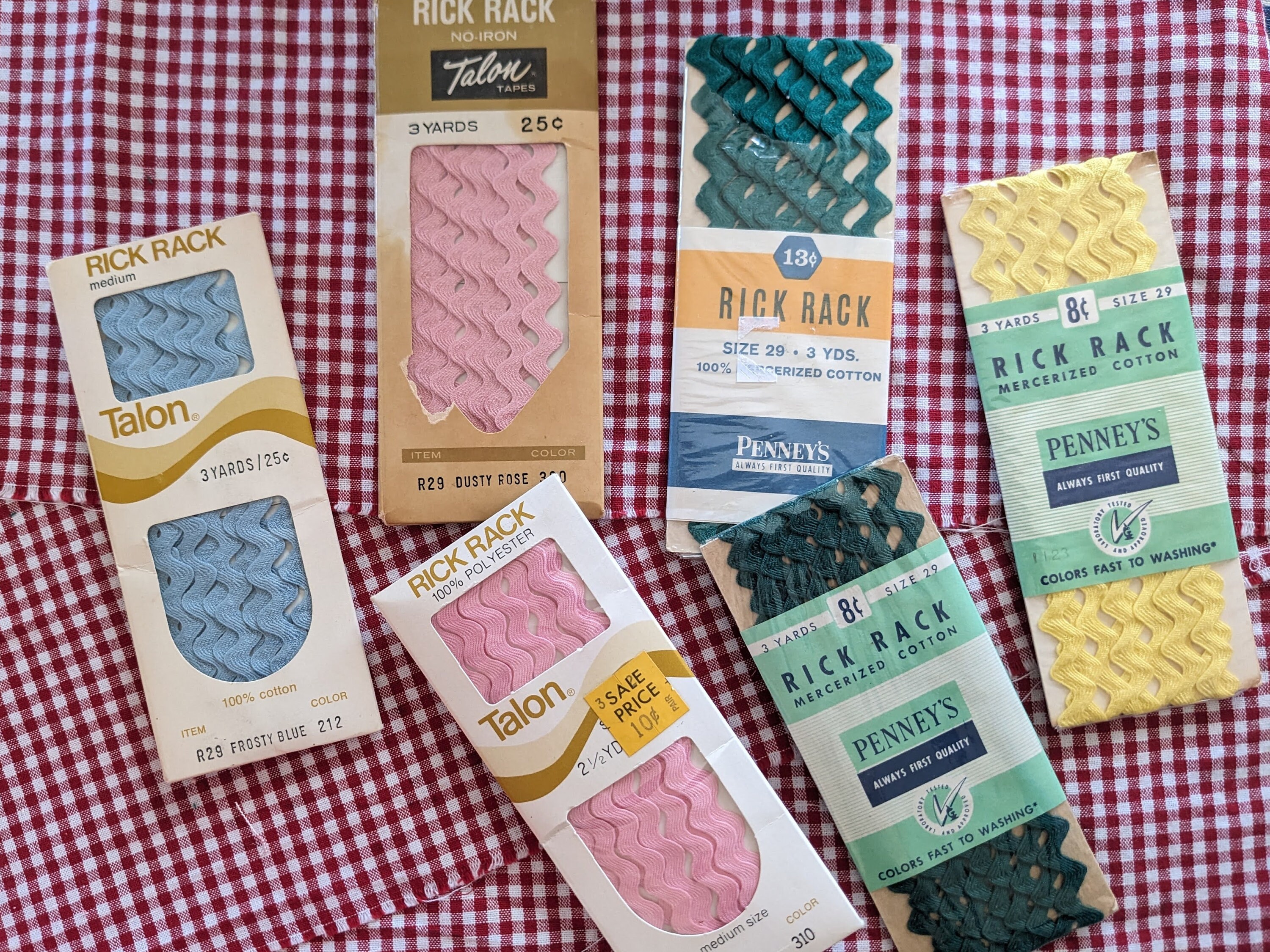 Vintage Medium Rick Rack Original Packaging Various Colors/brands to ...