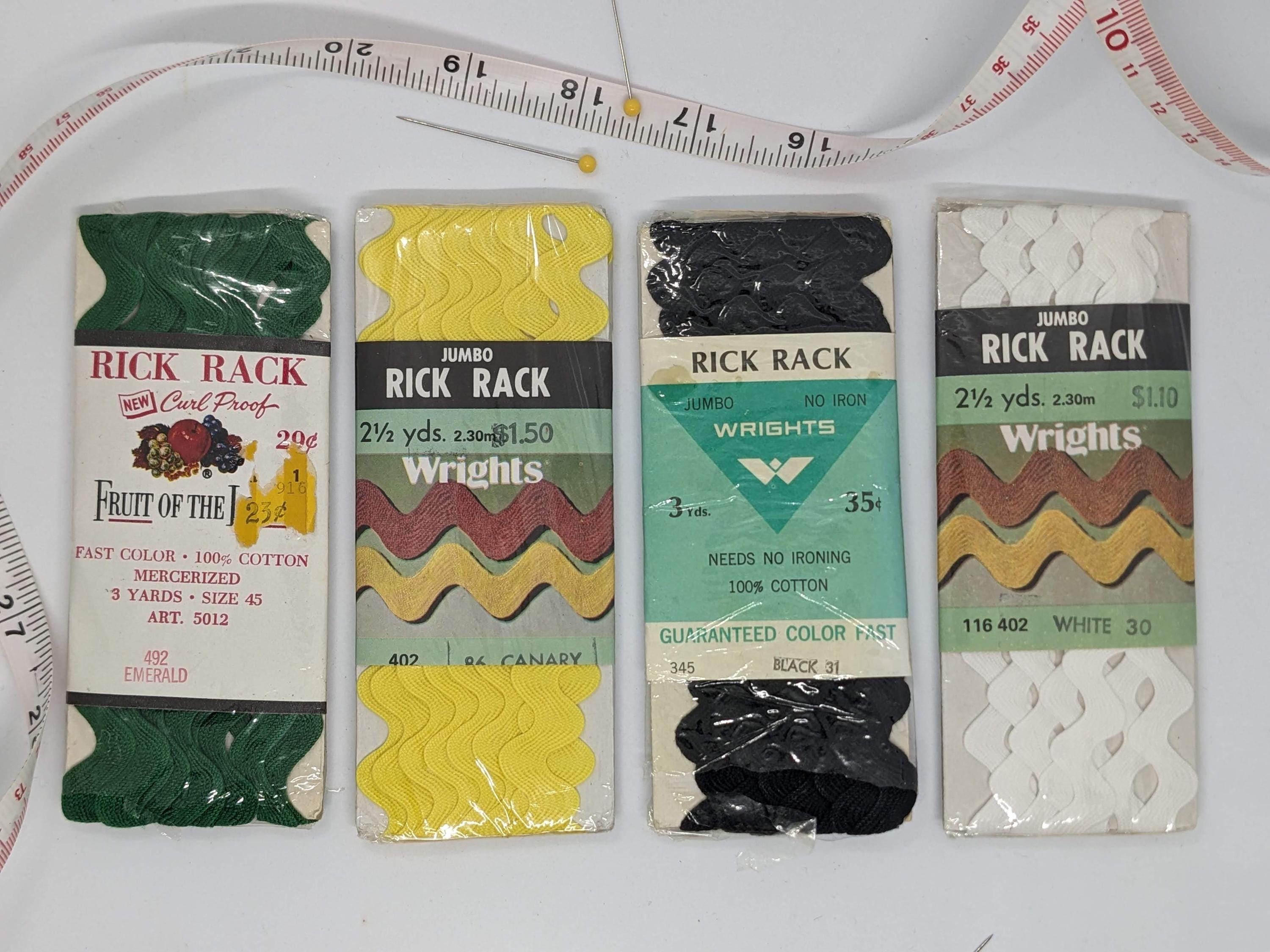 Vintage Jumbo Rick Rack - Original Packaging - Various Colors to Choose ...