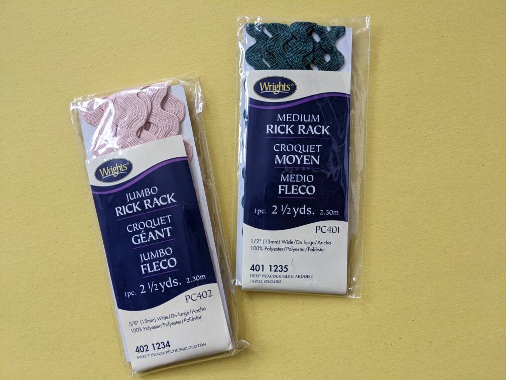 Vintage Jumbo Rick Rack Original Packaging Various Colors to Choose ...