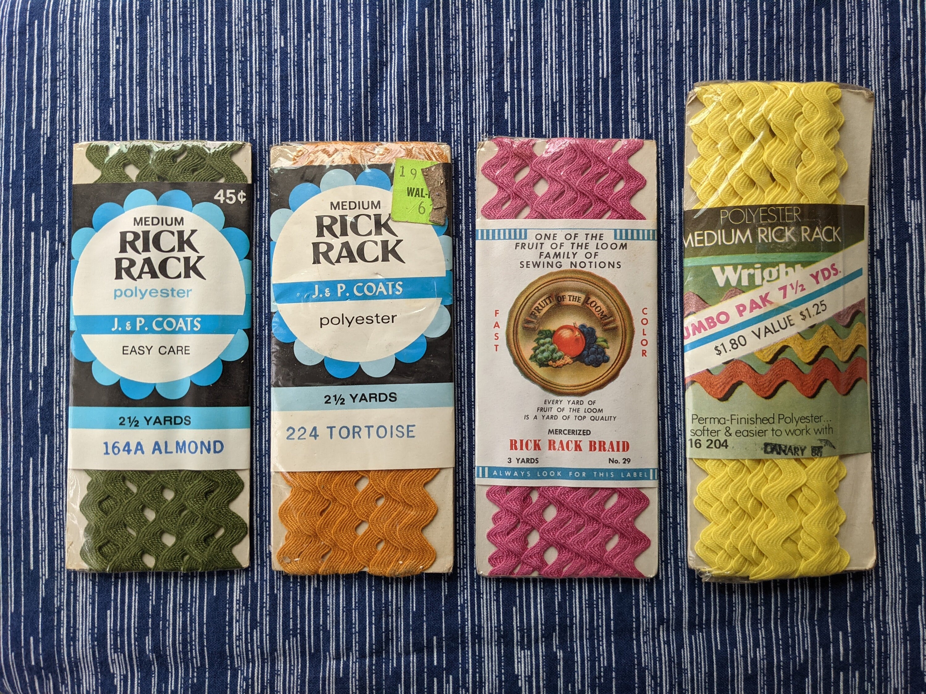Vintage Medium Rick Rack Original Packaging Various Colors/brands to ...