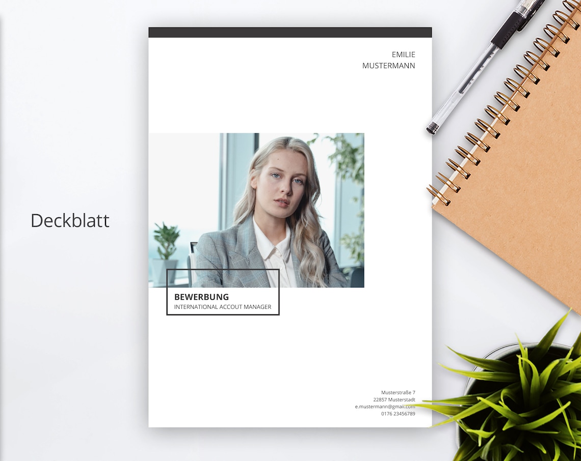 CV, Application Template and Cover Letter German. Curriculum Vitae, CV ...