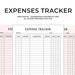 Expense Tracker, Business Expense Log Printable, Spending Tracker ...