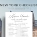 New York Travel Checklist & Travel List, Printable, New York Vacation ...