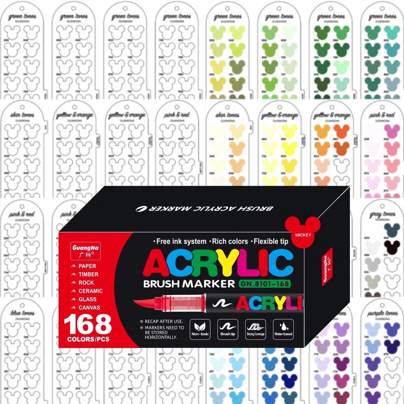 Acrylic Color Chart Digital - Etsy