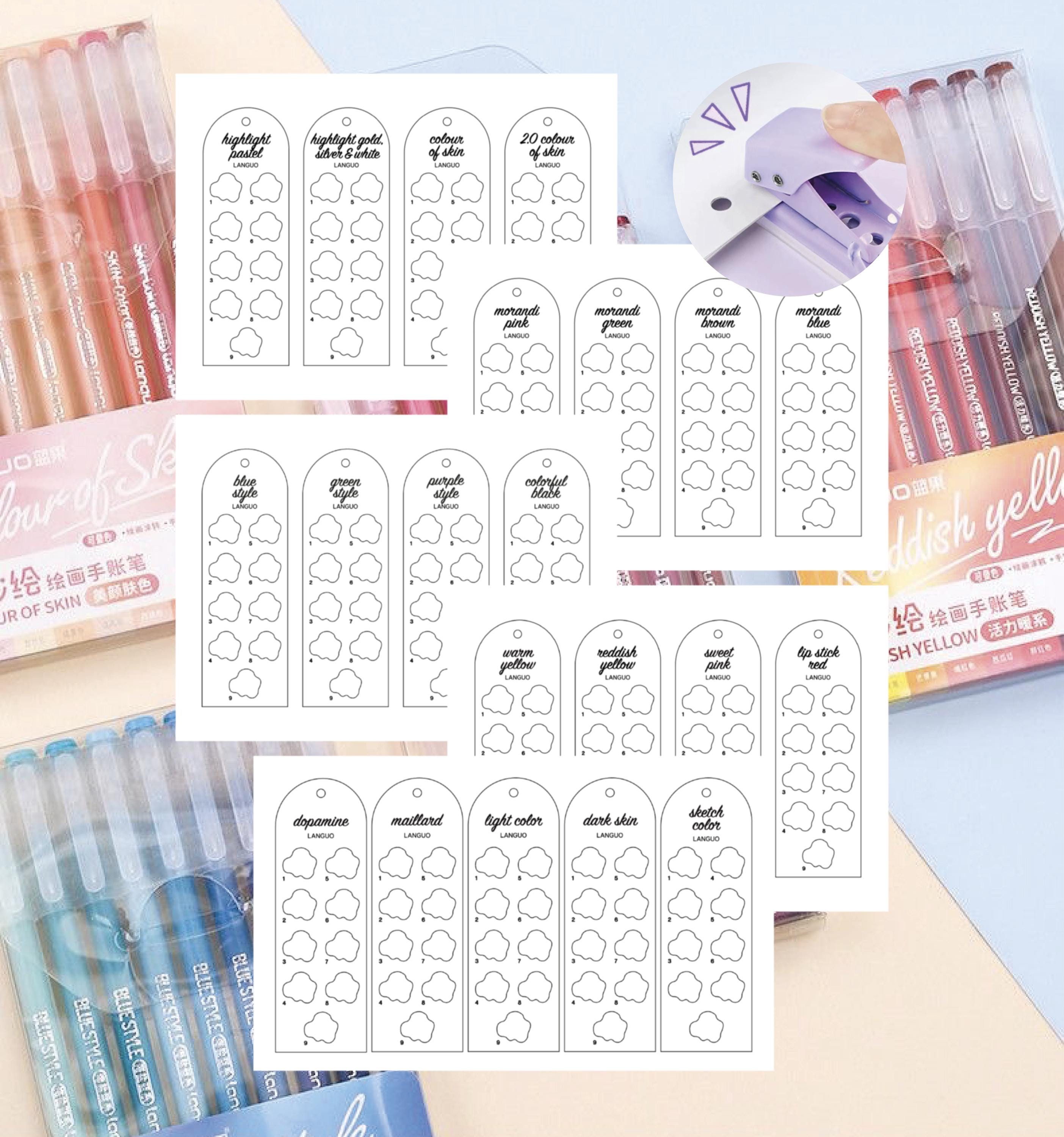 Languo Gel Pens 207-tones 24-piece Template Swatch Page Swatch ...