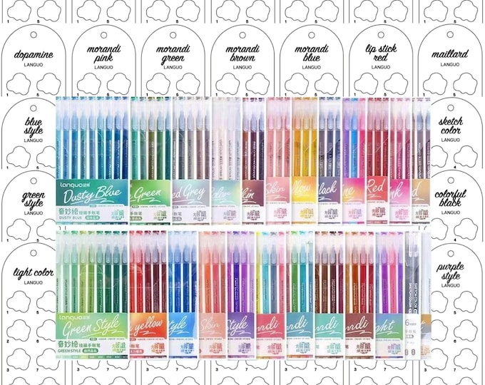 Printable Languo Markers 126-color Swatch Template With Holes | DIY ...